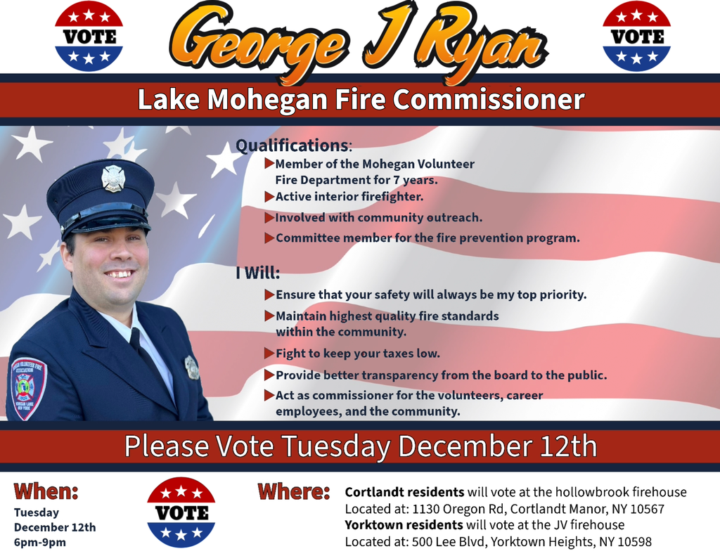 Important Election Tomorrow - Mohegan Volunteer Fire Association